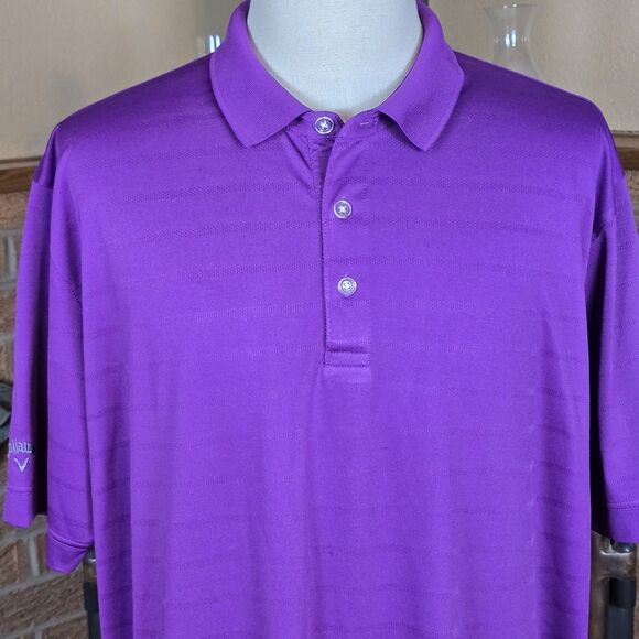 Callaway | Shirts | Callaway Opti Dri Purple Polo Xxl | Poshmark